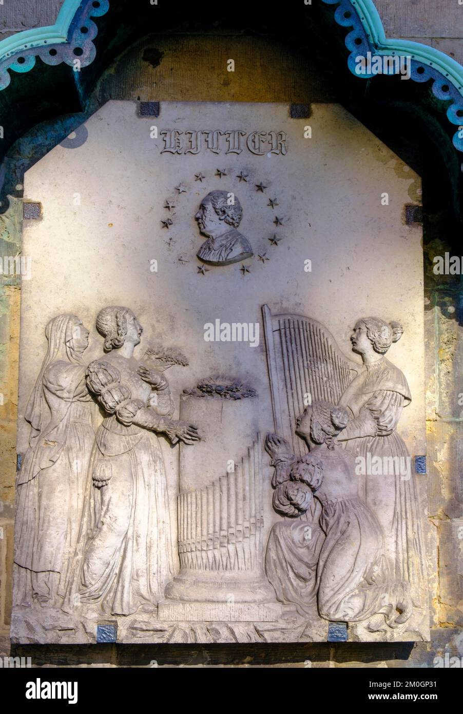 Memorial slab Johann Adam Hiller, at the Thomaskirche, Thomaskirchhof ...