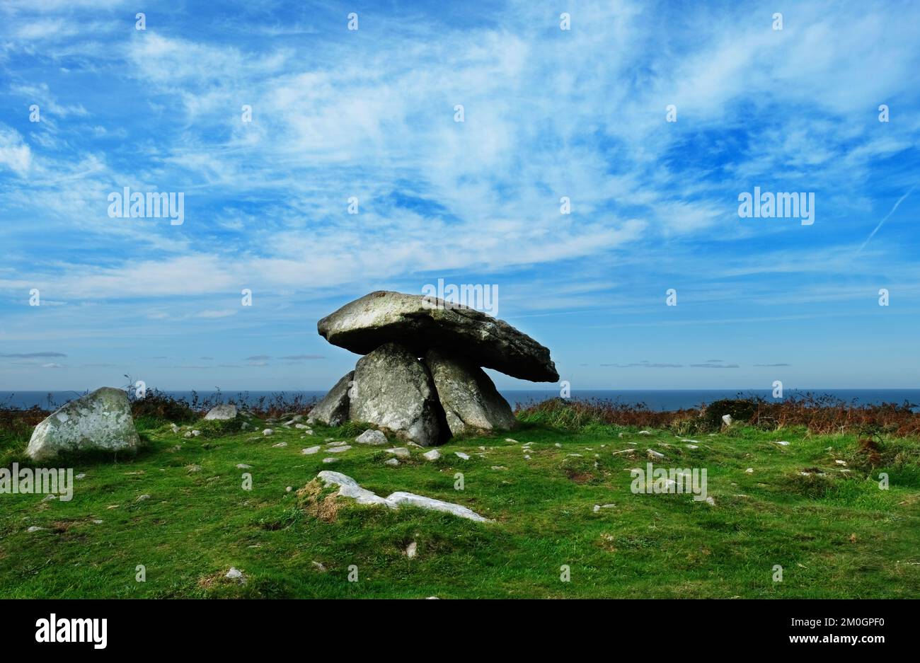 The Neolithic Chun Quoit on the Penwith moors, Cornwall, UK - John ...