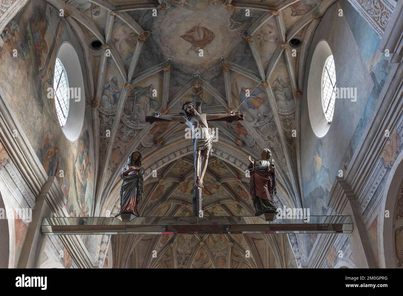 Crucifixion group below the vault of the monastery church of St ...