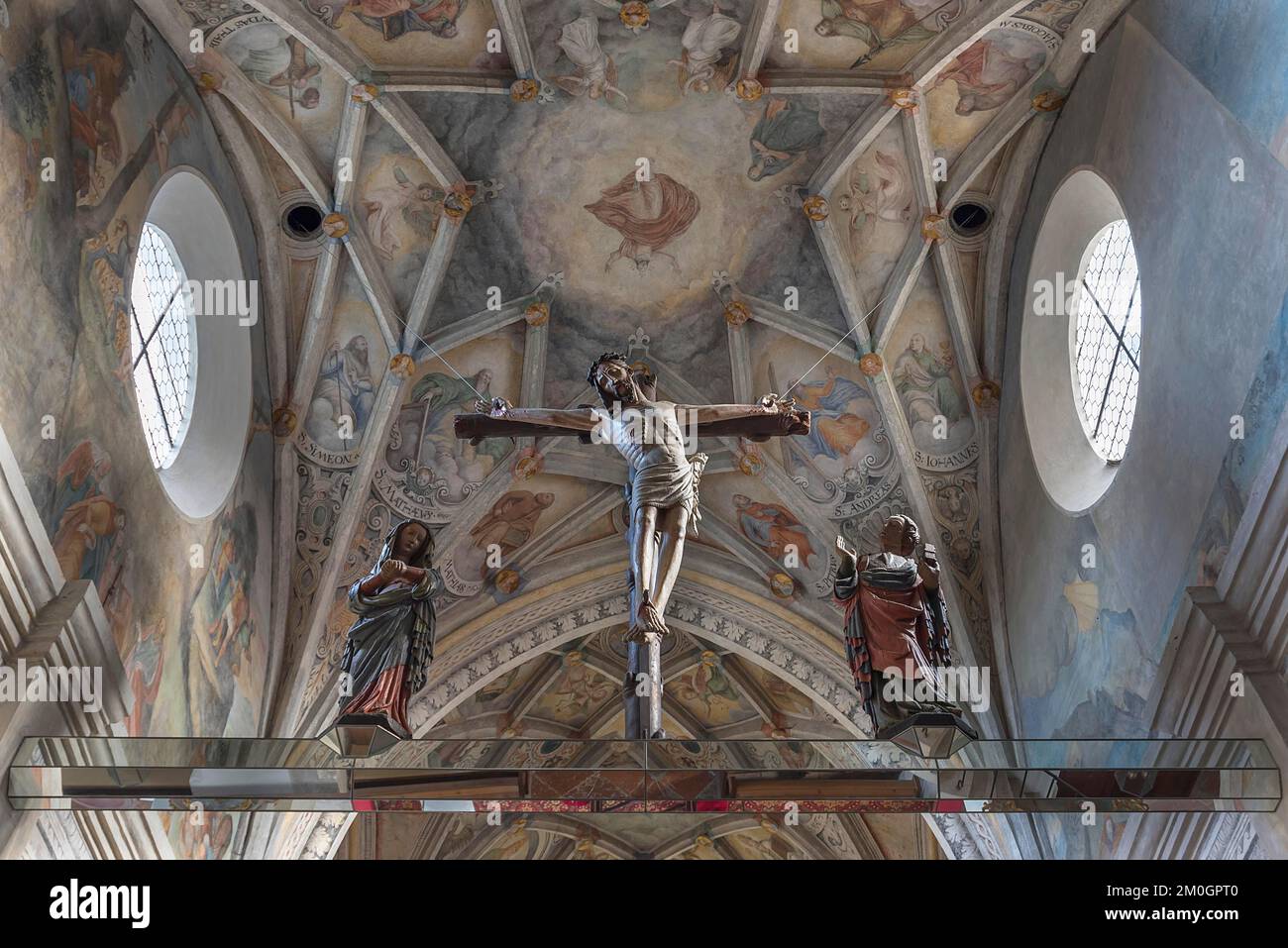 Crucifixion group below the vault of the monastery church of St ...
