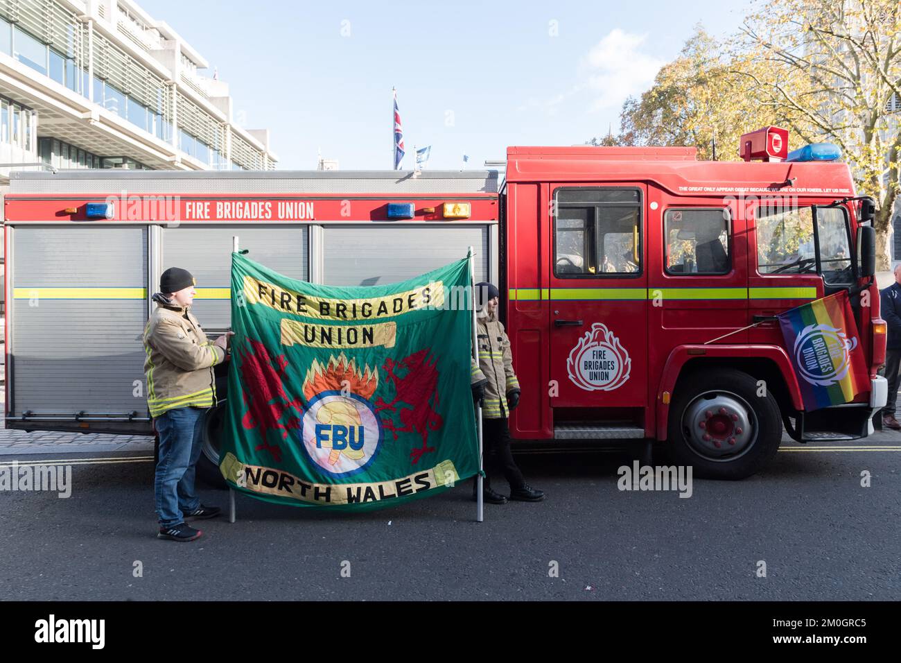 London, UK. 6th December, 2022. Members of the Fire Brigades Union (FBU ...