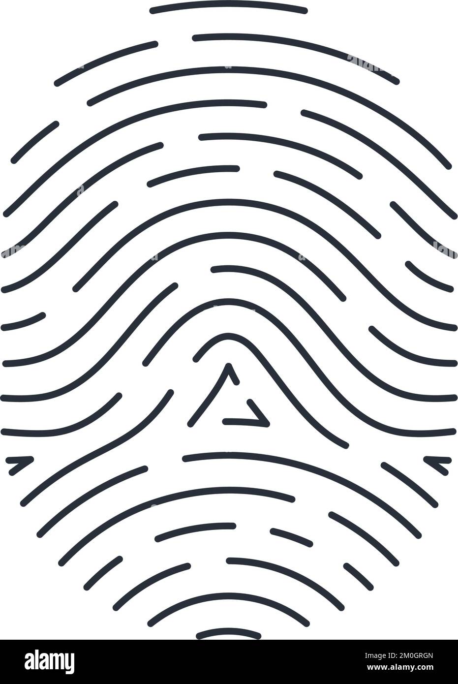Touch Id Illustration. Fingerprint Identification System, Isolated on ...