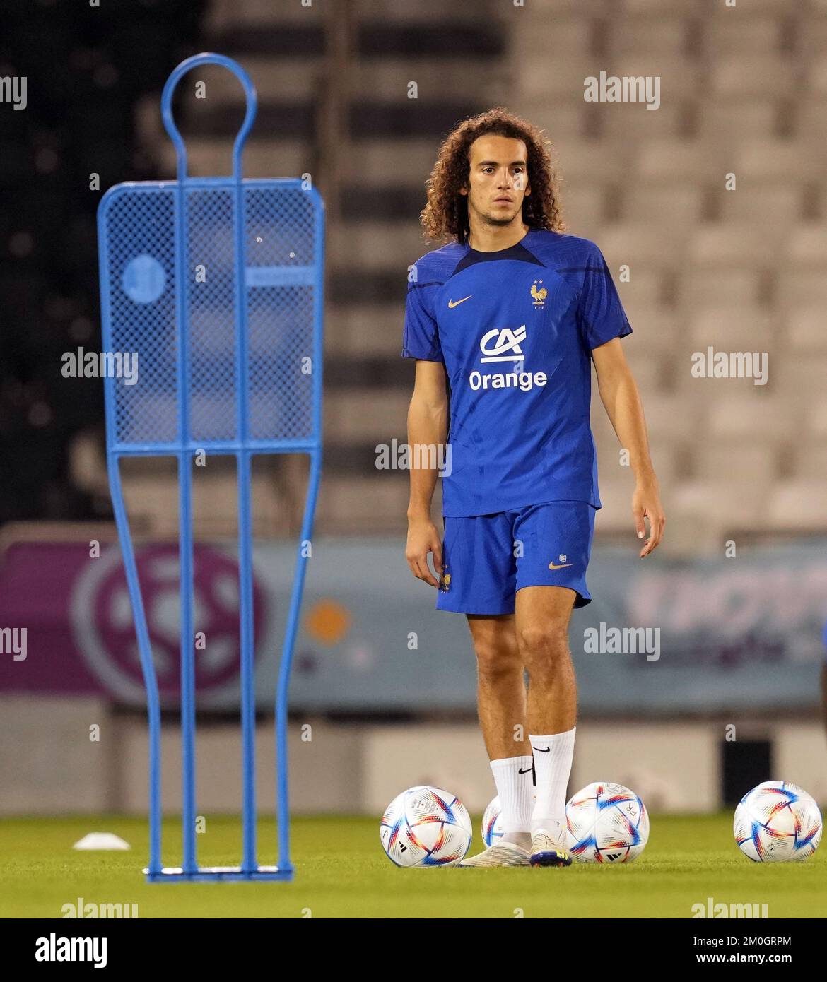 France's Matteo Guendouzi during a training session at the Al Sadd ...