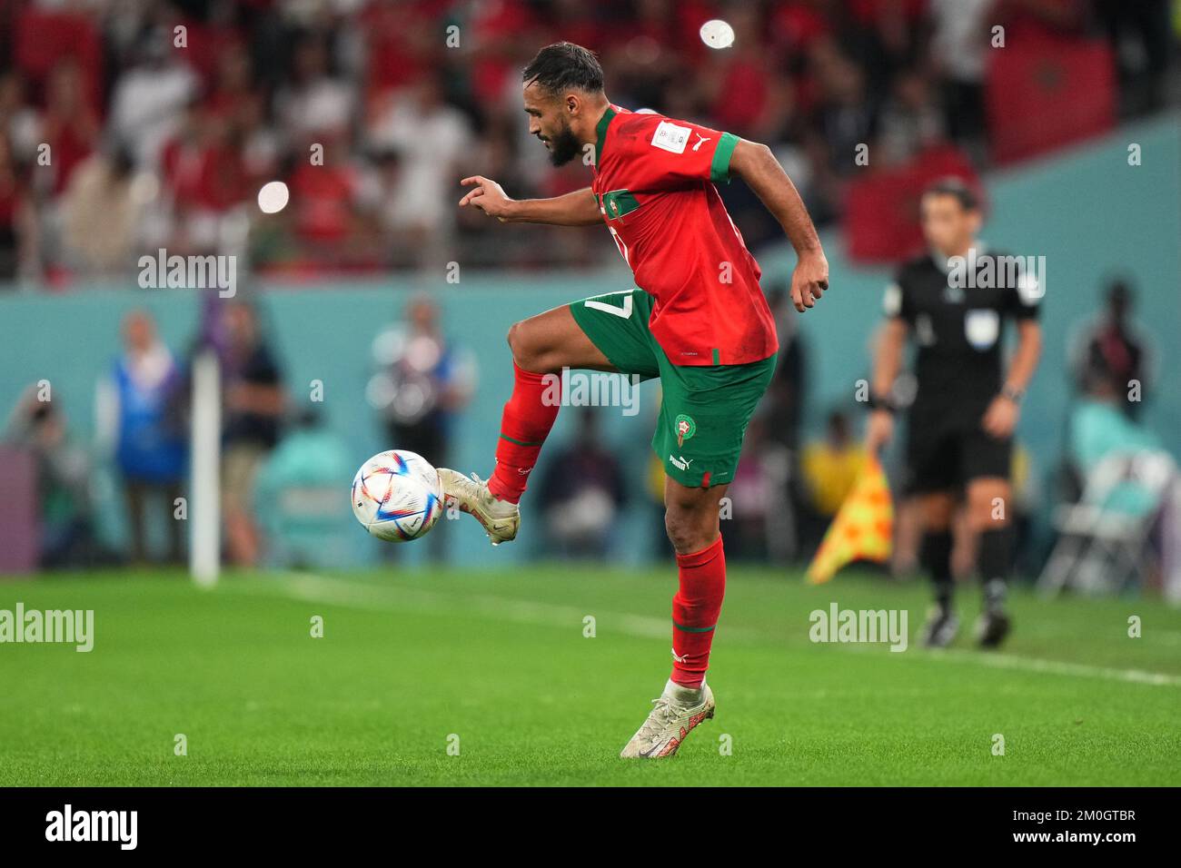 Doha, Qatar. Dec 6, 2022, Sofiane Boufal of Morocco during the FIFA ...