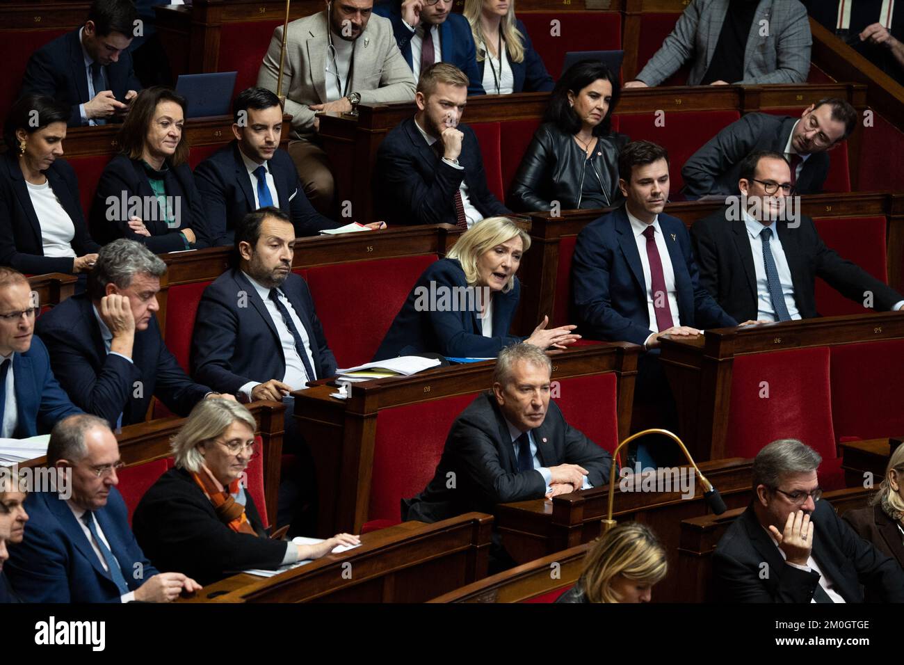 French deputy and president of Le Rassemblement National RN far right ...
