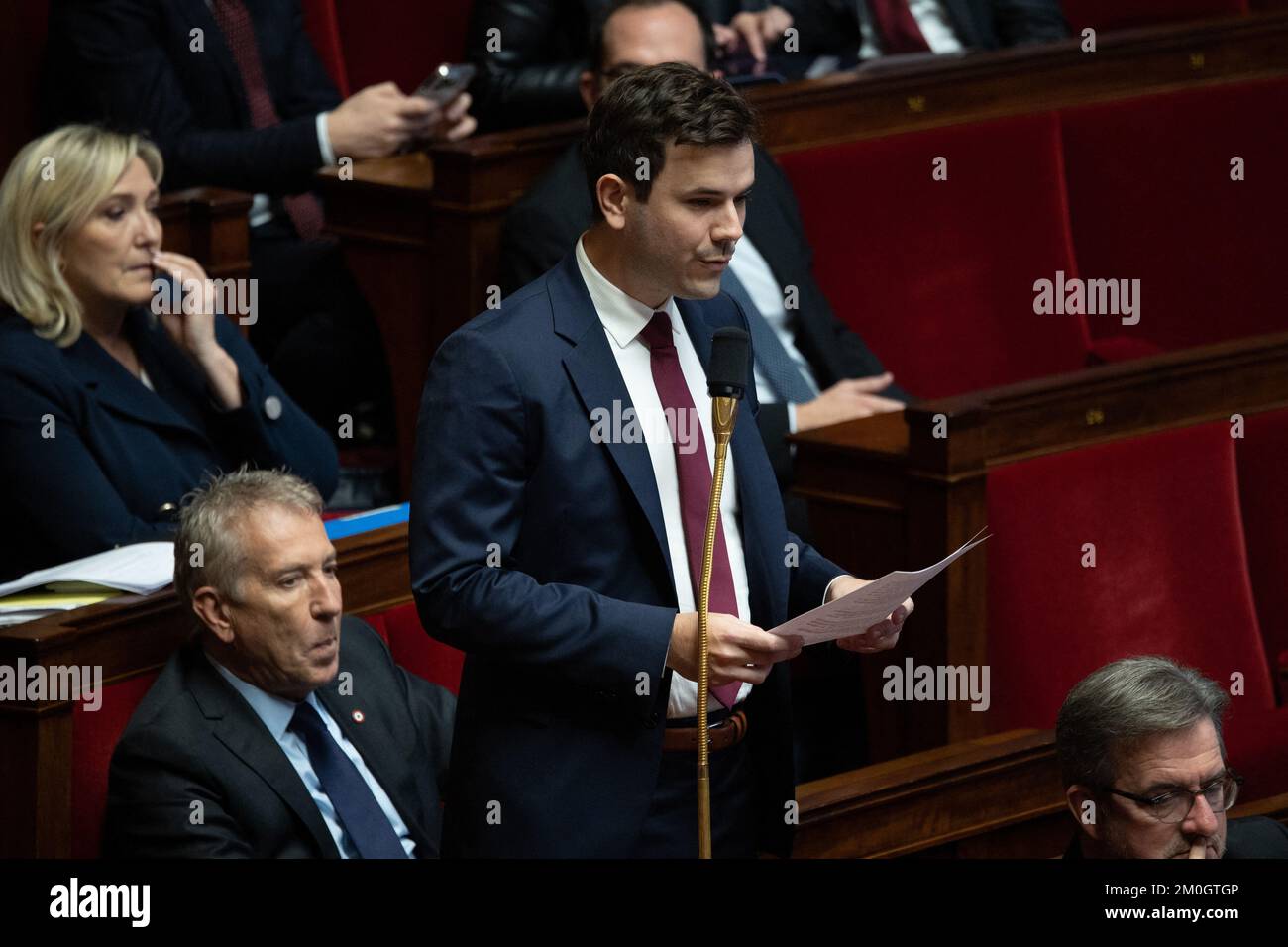 RN deputy Alexandre Sabatou during a session of questions to the ...