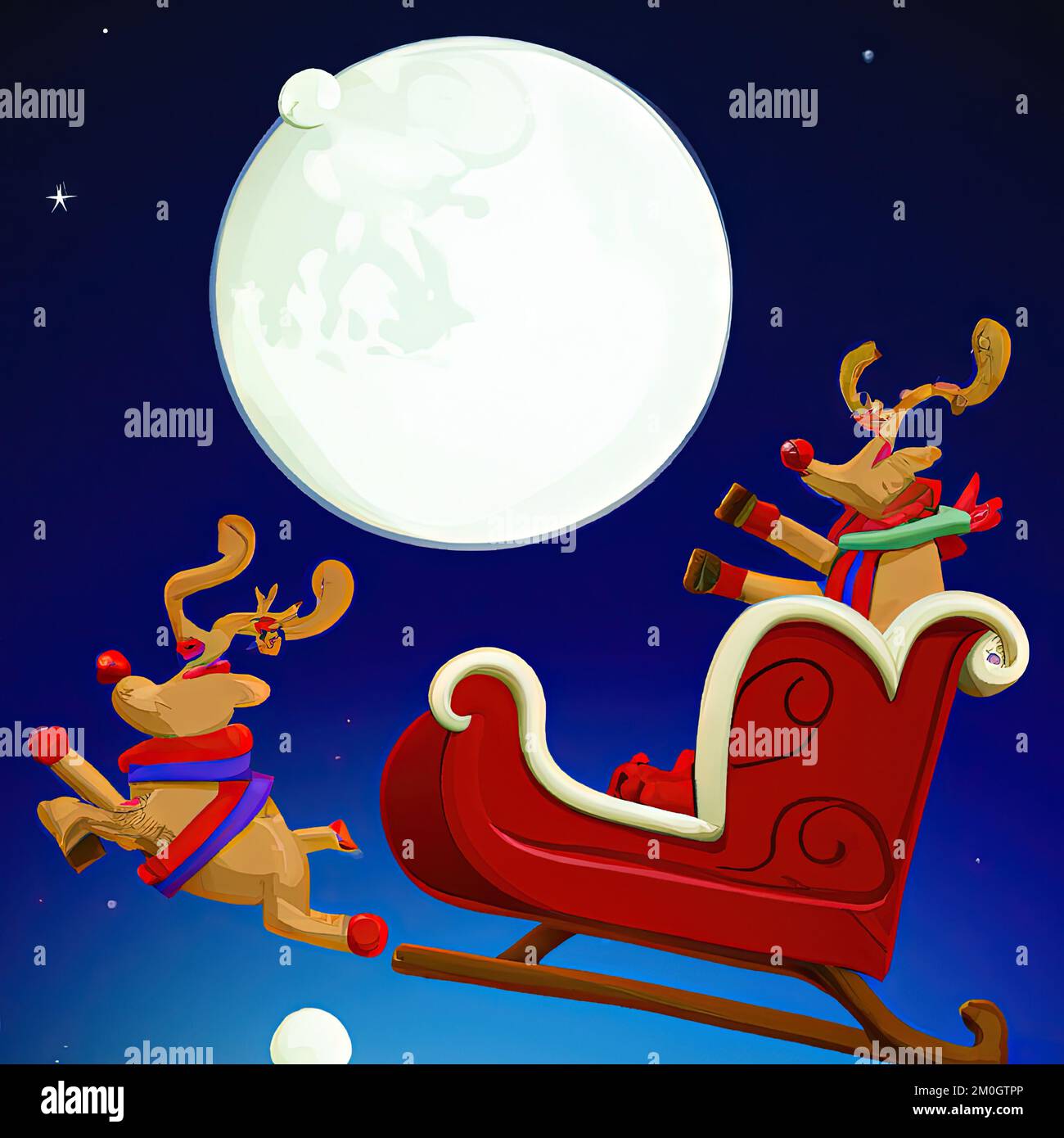 Rudolph red nosed reindeer cartoon hi-res stock photography and images ...