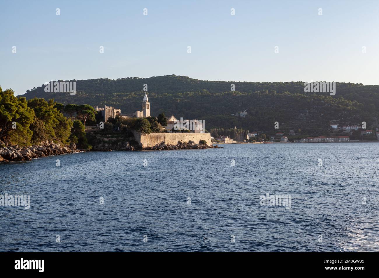 Sipan picturesque small town by the Elaphite islands in the Dubrovnik ...