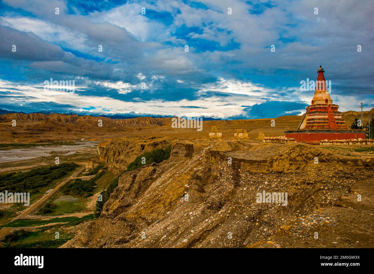 Stupa in the kingdom of Guge, Western Tibet, Asia Stock Photo - Alamy