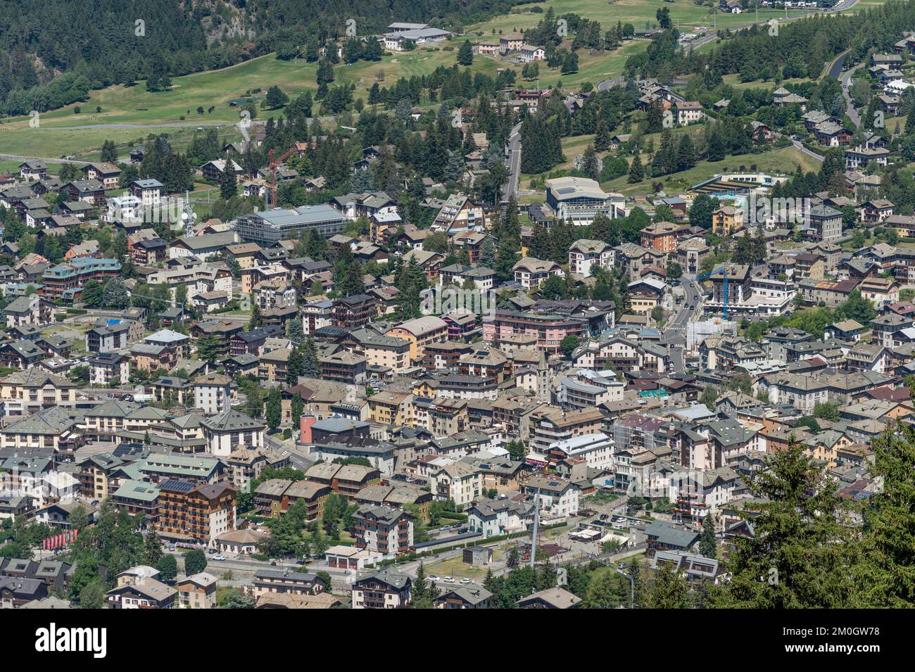 little town view, bormio, italy Stock Photo - Alamy
