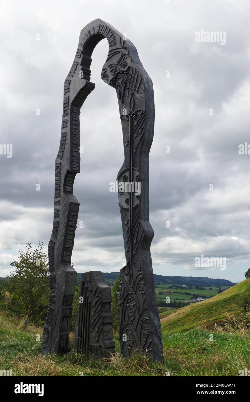 Spirit of Scotland by artist Richard Price, Loudoun Hill, site of ...