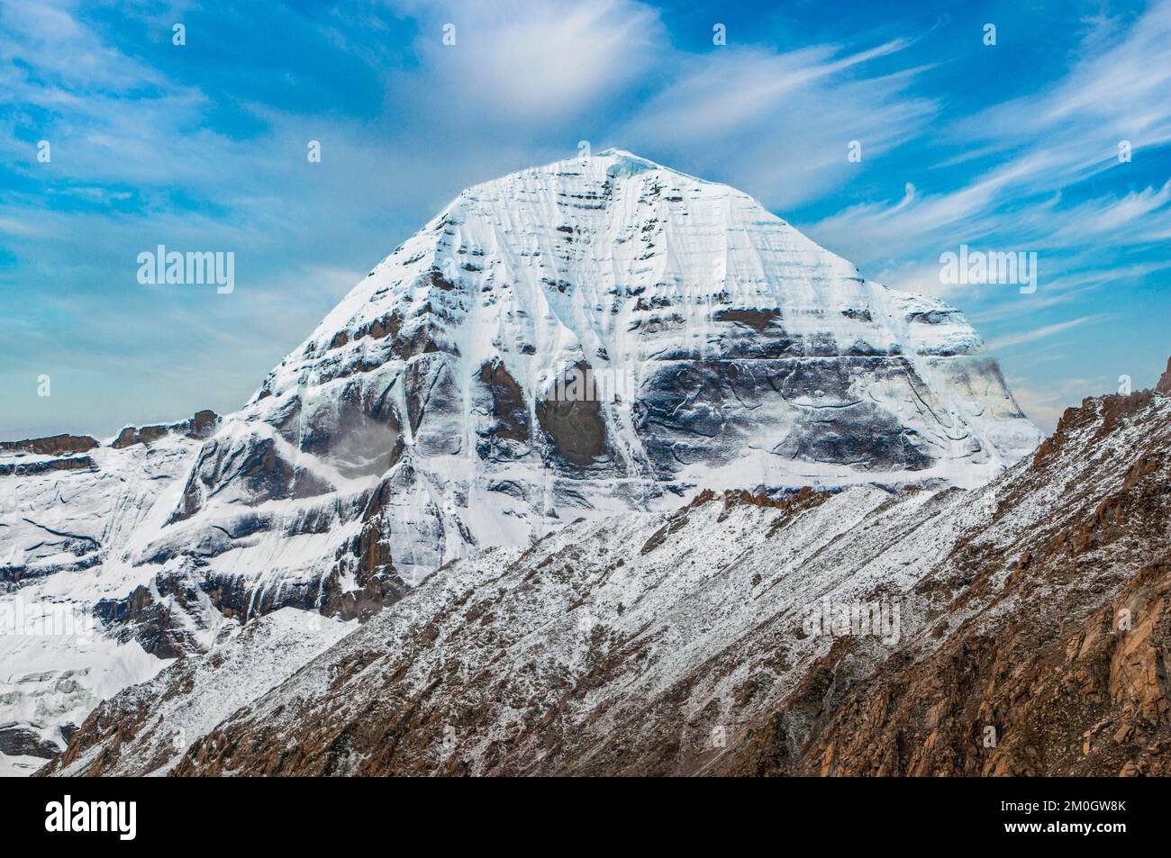 Mount Kailash along the Kailash Kora, Western Tibet, Asia Stock Photo ...