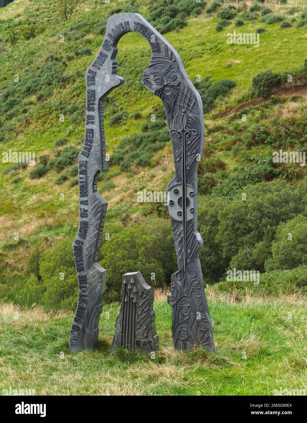 Spirit of Scotland by artist Richard Price, Loudoun Hill, site of ...
