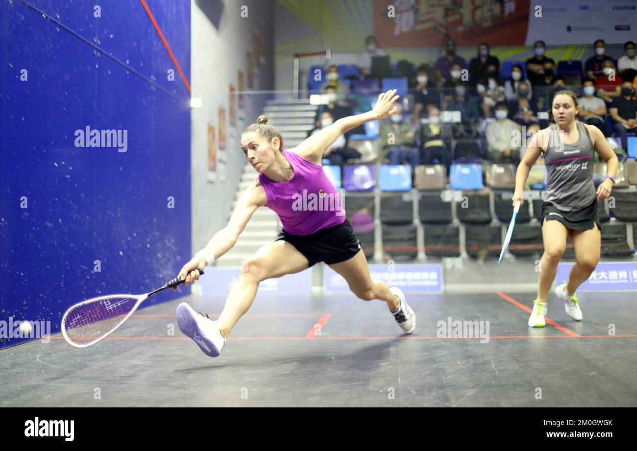 Joelle King in action against Lucy Beecroft at the 2022 Hong Kong ... Joelle King in action against Lucy Beecroft at the 2022 Hong Kong ...