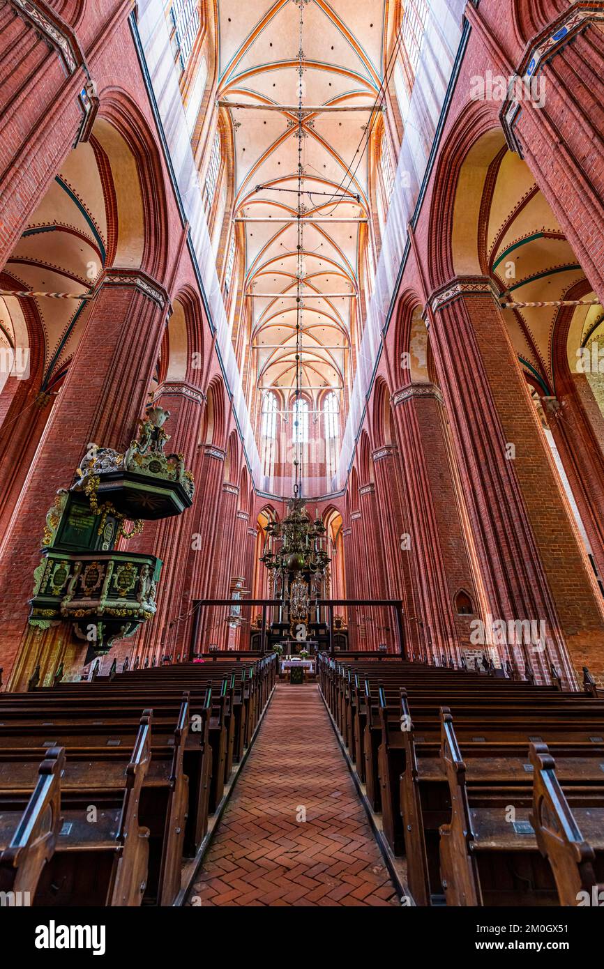Interior of the Church of St. Nicholas, Unesco world heritage site ...