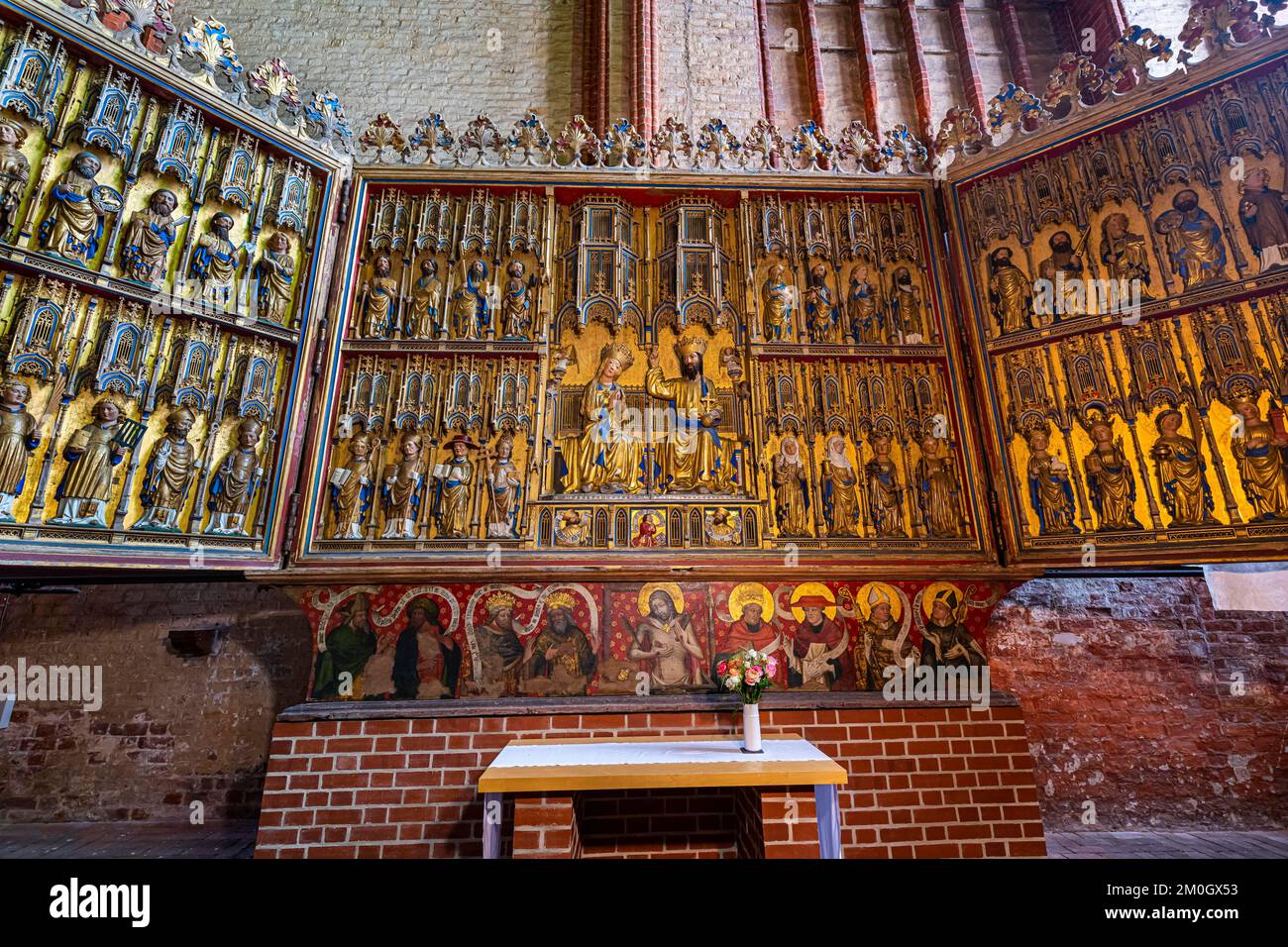 Interior of the Church of St. Nicholas, Unesco world heritage site ...