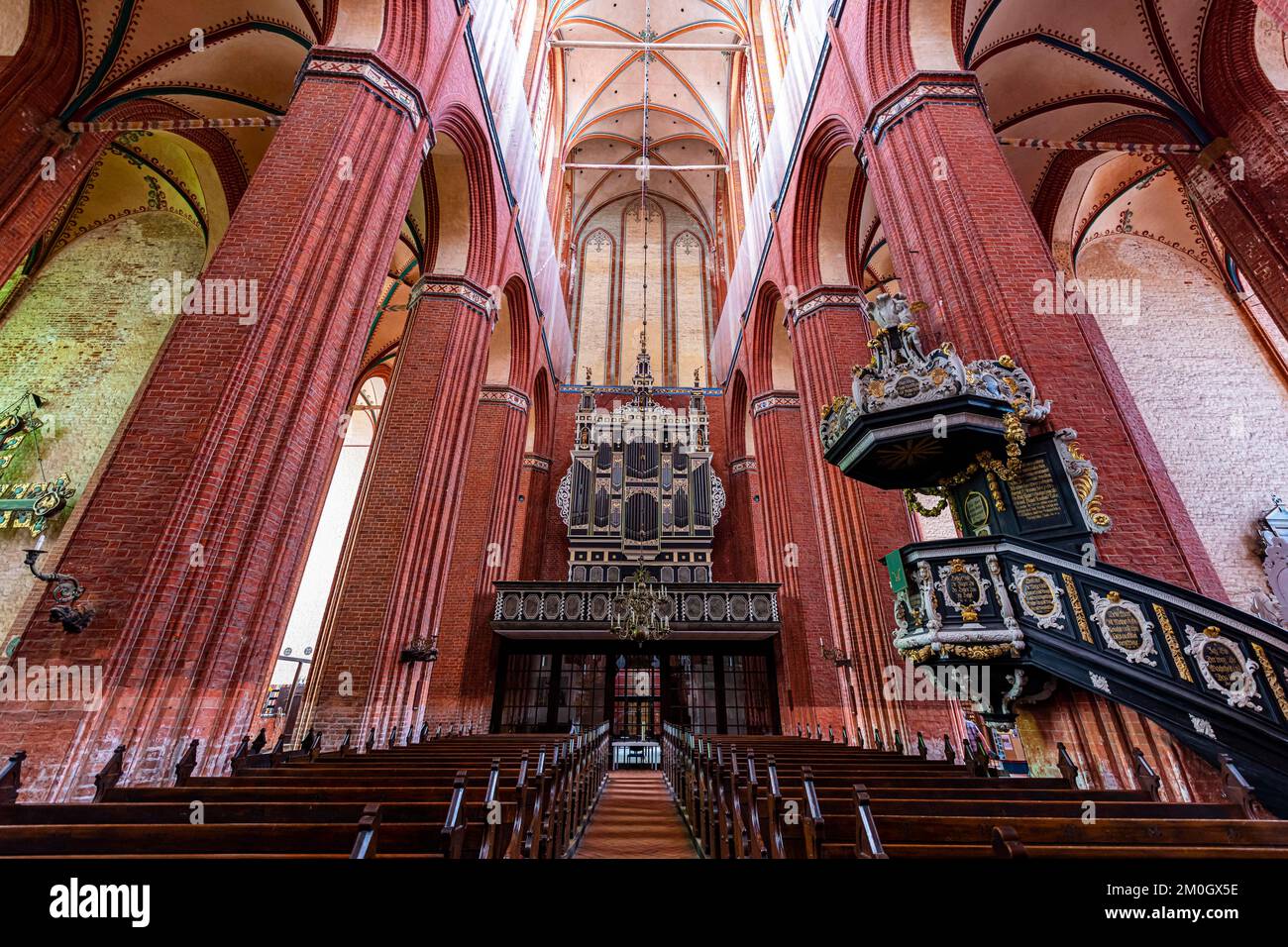 Interior of the Church of St. Nicholas, Unesco world heritage site ...