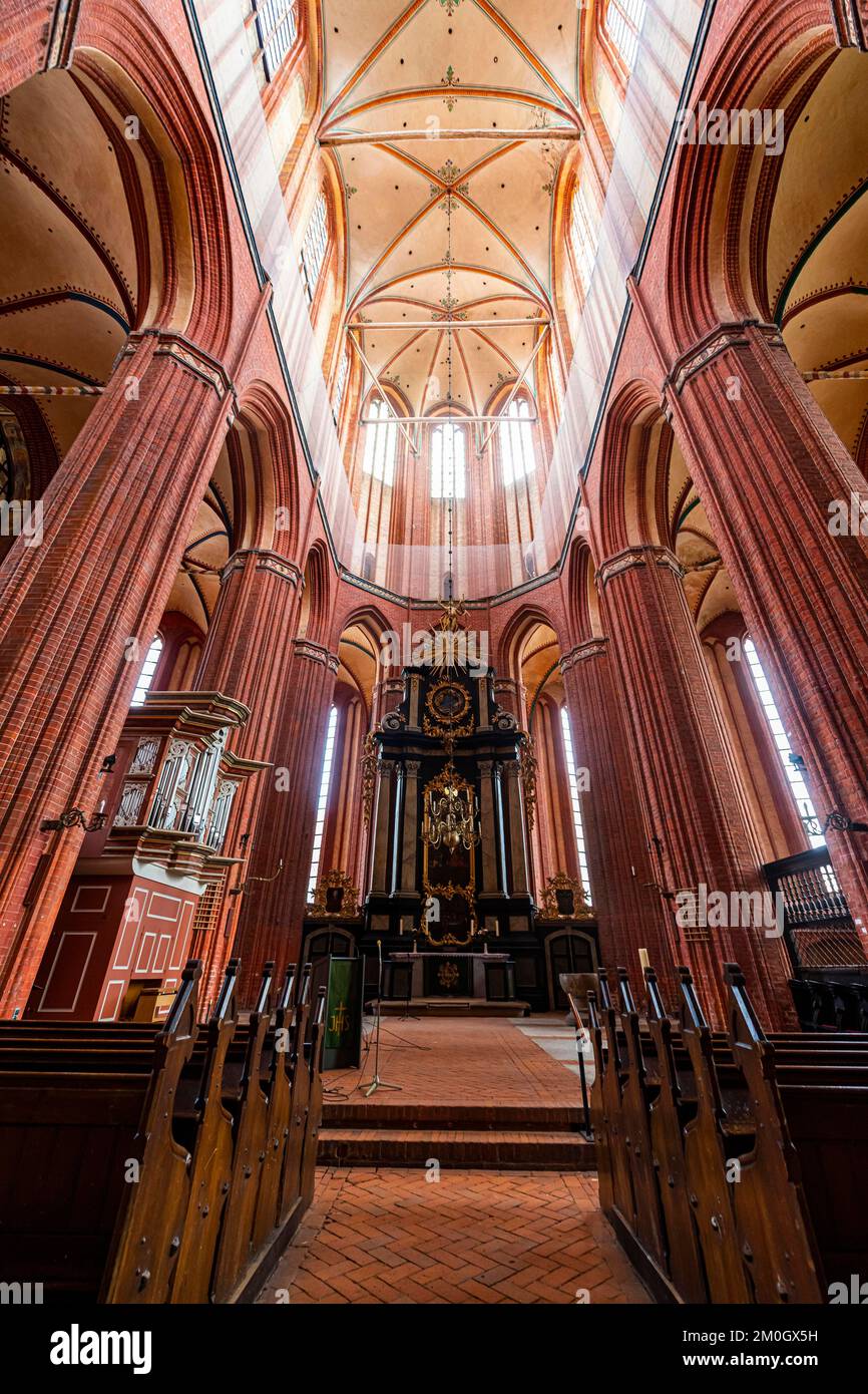 Interior of the Church of St. Nicholas, Unesco world heritage site ...
