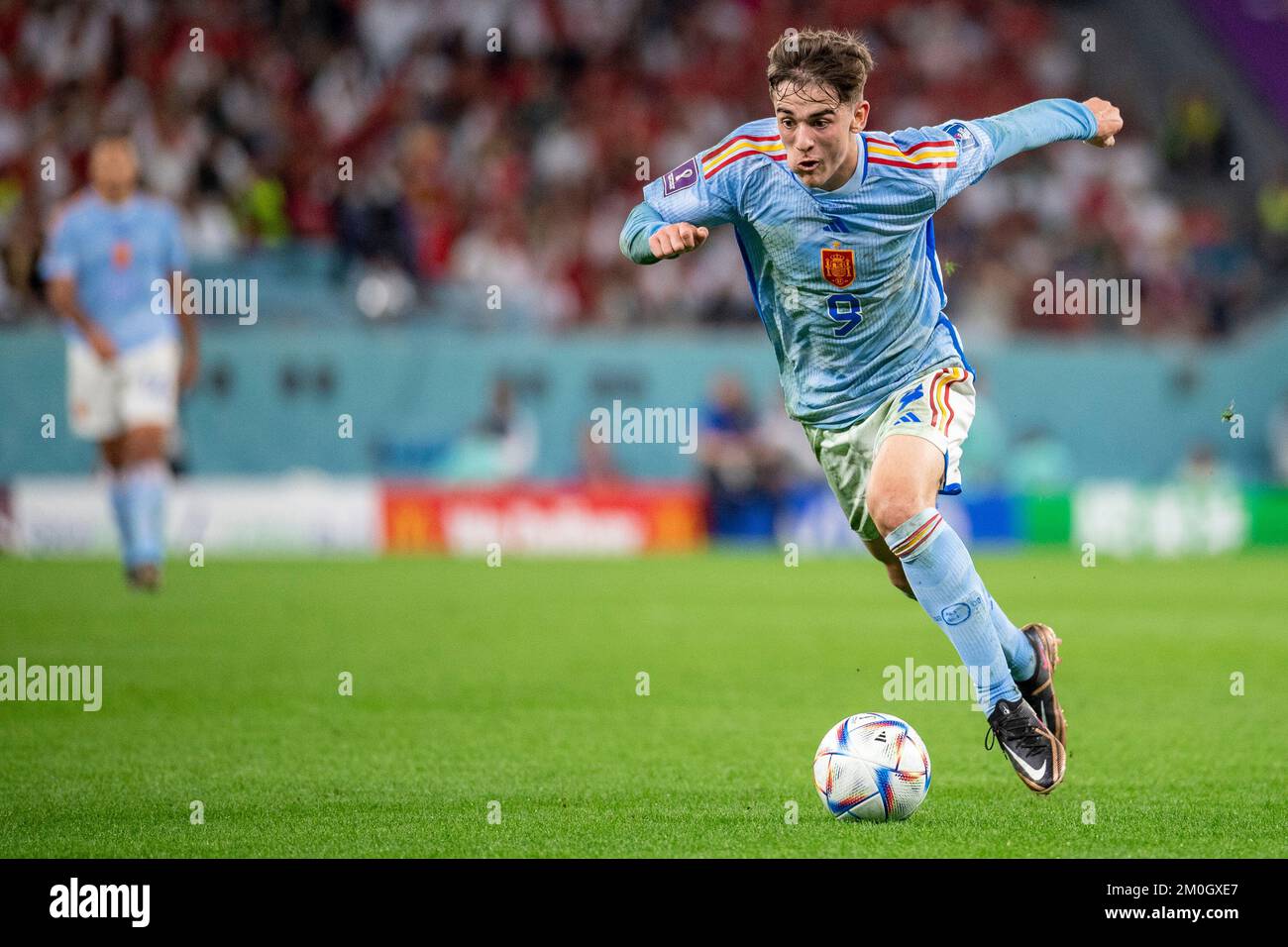 Doha, Catar. 06th Dec, 2022. Gavi of Spain during the match between ...