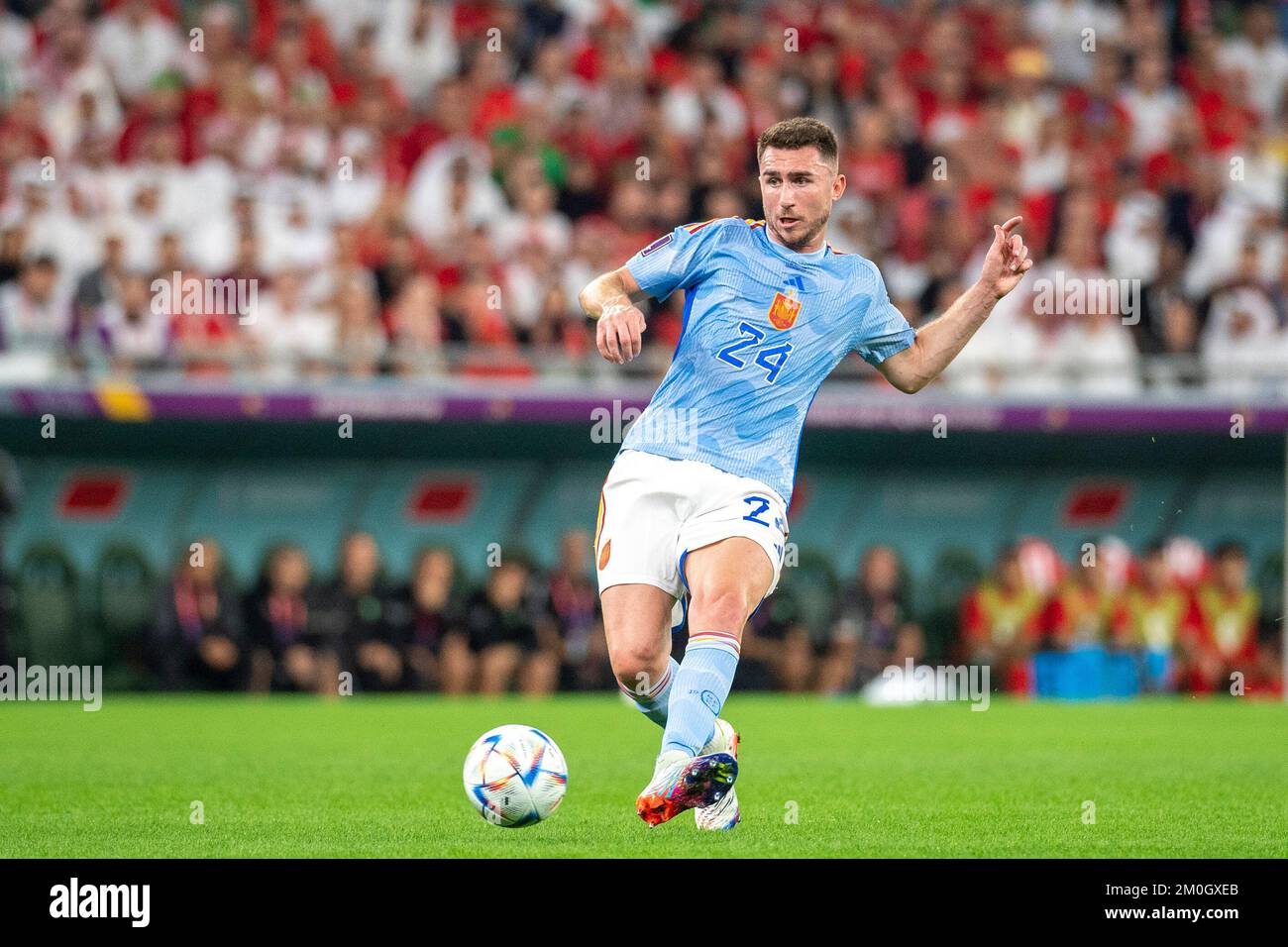 Doha, Catar. 06th Dec, 2022. Aymeric Laporte of Spain during the match ...