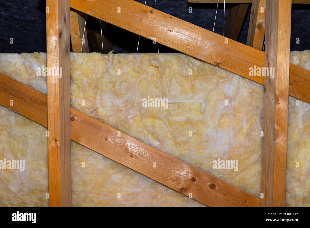 Insulation of walls and ceiling in the attic made of mineral wool ...