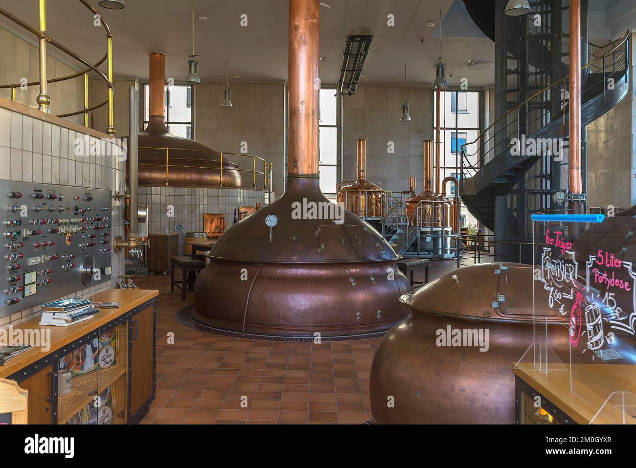 Brew kettle of a brewery, Bavaria, Germany, Europe Stock Photo - Alamy