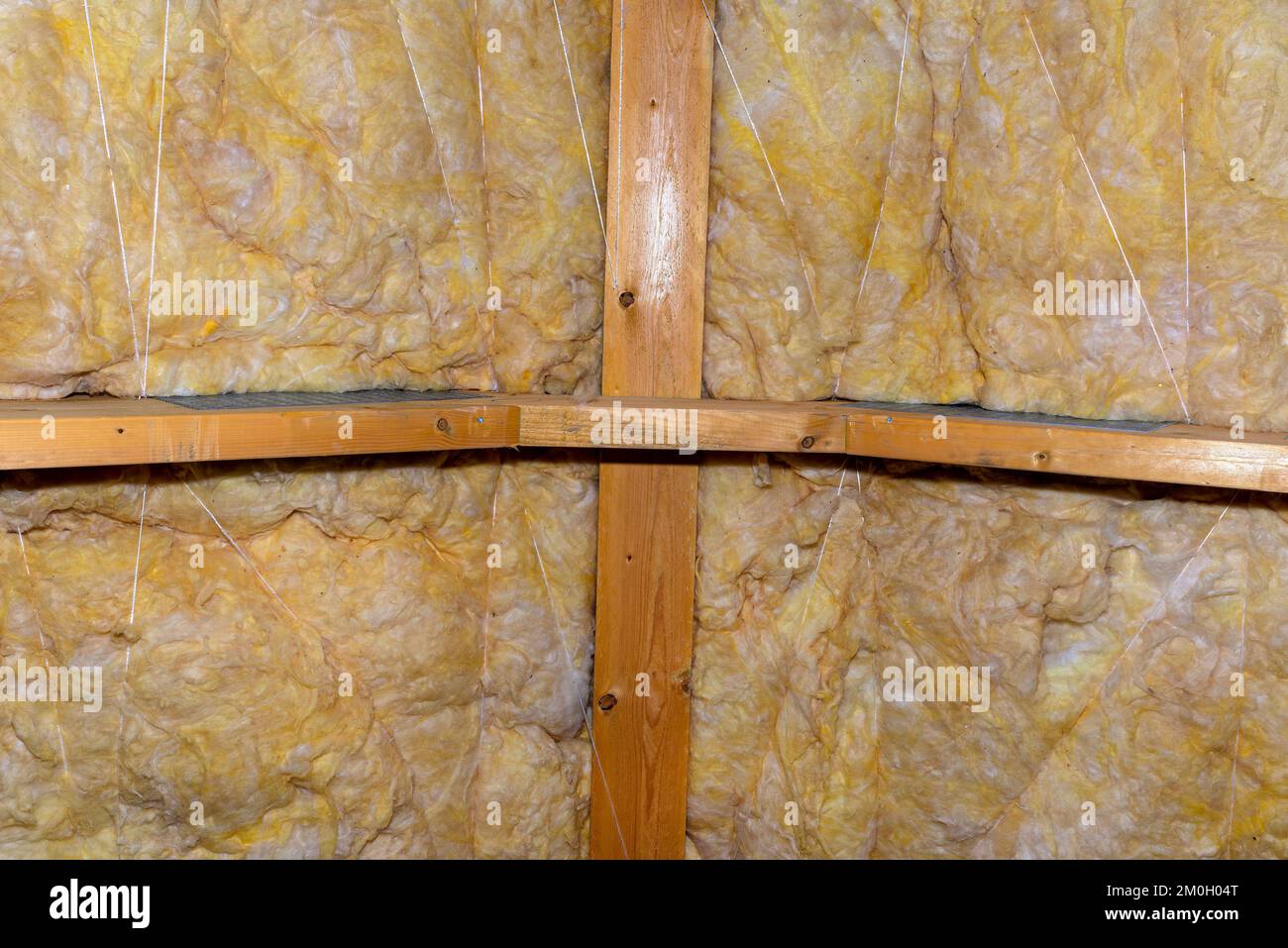 Insulation of walls and ceiling in the attic made of mineral wool ...