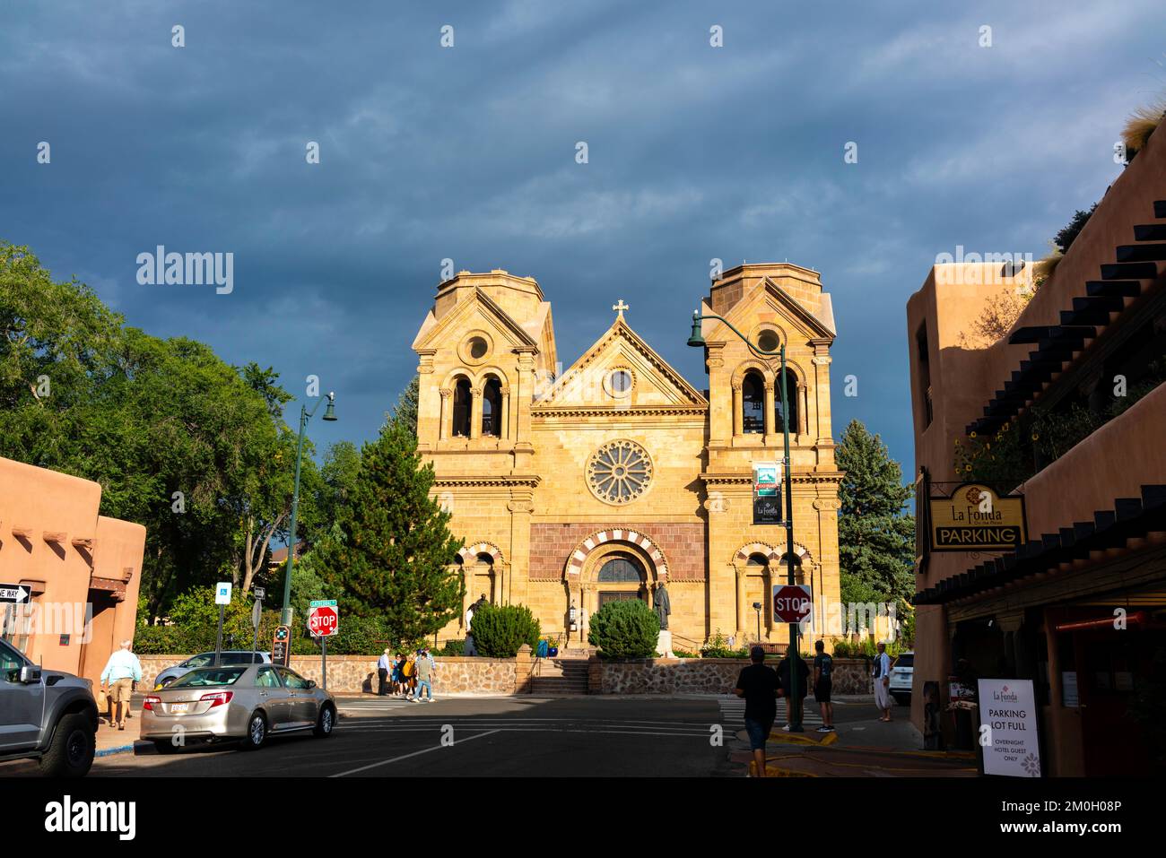 Photograph of the Cathedral Basilica of St. Francis of Assisi, on a ...