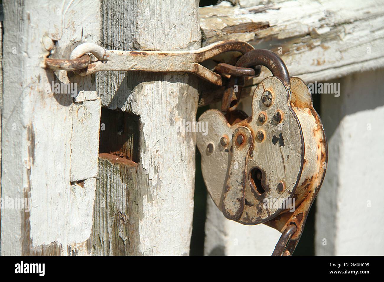 Old, rusty, still used lock Stock Photo - Alamy