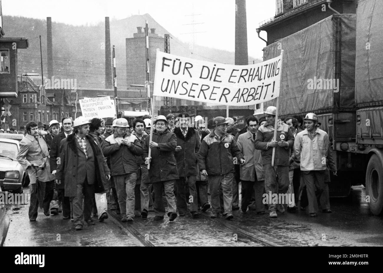 The concern for their jobs is written all over the faces of the workers ...