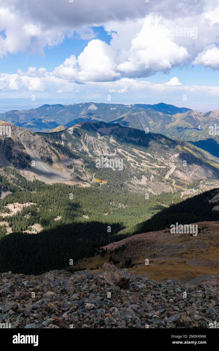 View of Taos Ski Valley from the top of Wheeler Peak in the Carson ... View of Taos Ski Valley from the top of Wheeler Peak in the Carson ...