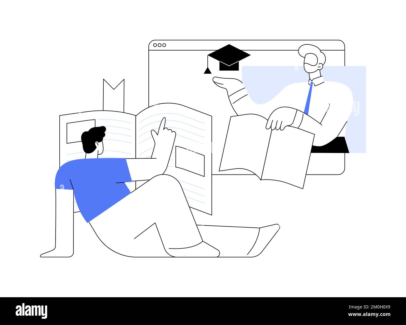 Distance learning abstract concept vector illustration Stock Vector ...