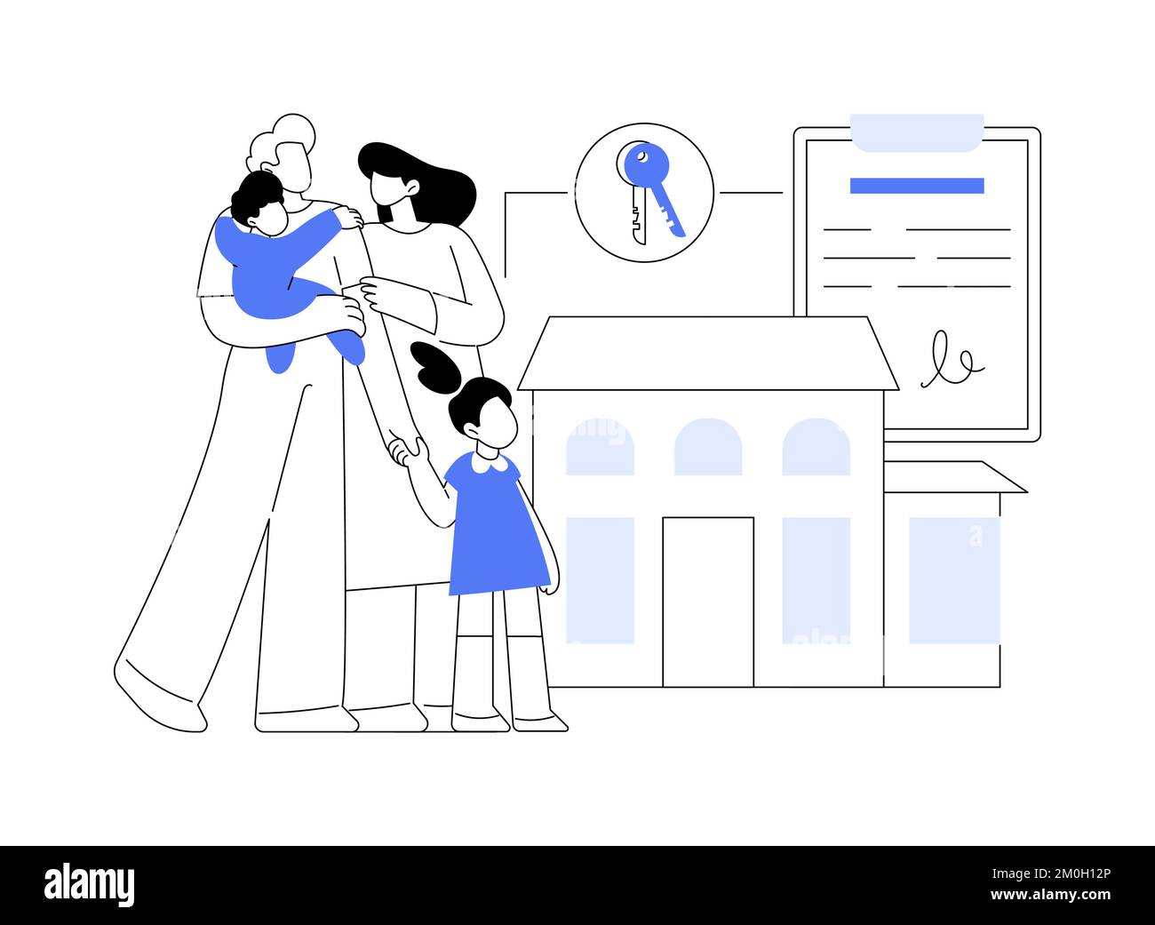 Family house abstract concept vector illustration Stock Vector Image ...