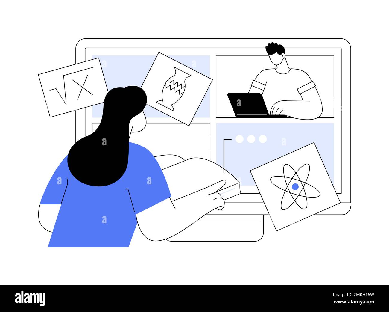 Digital learning abstract concept vector illustration Stock Vector ...