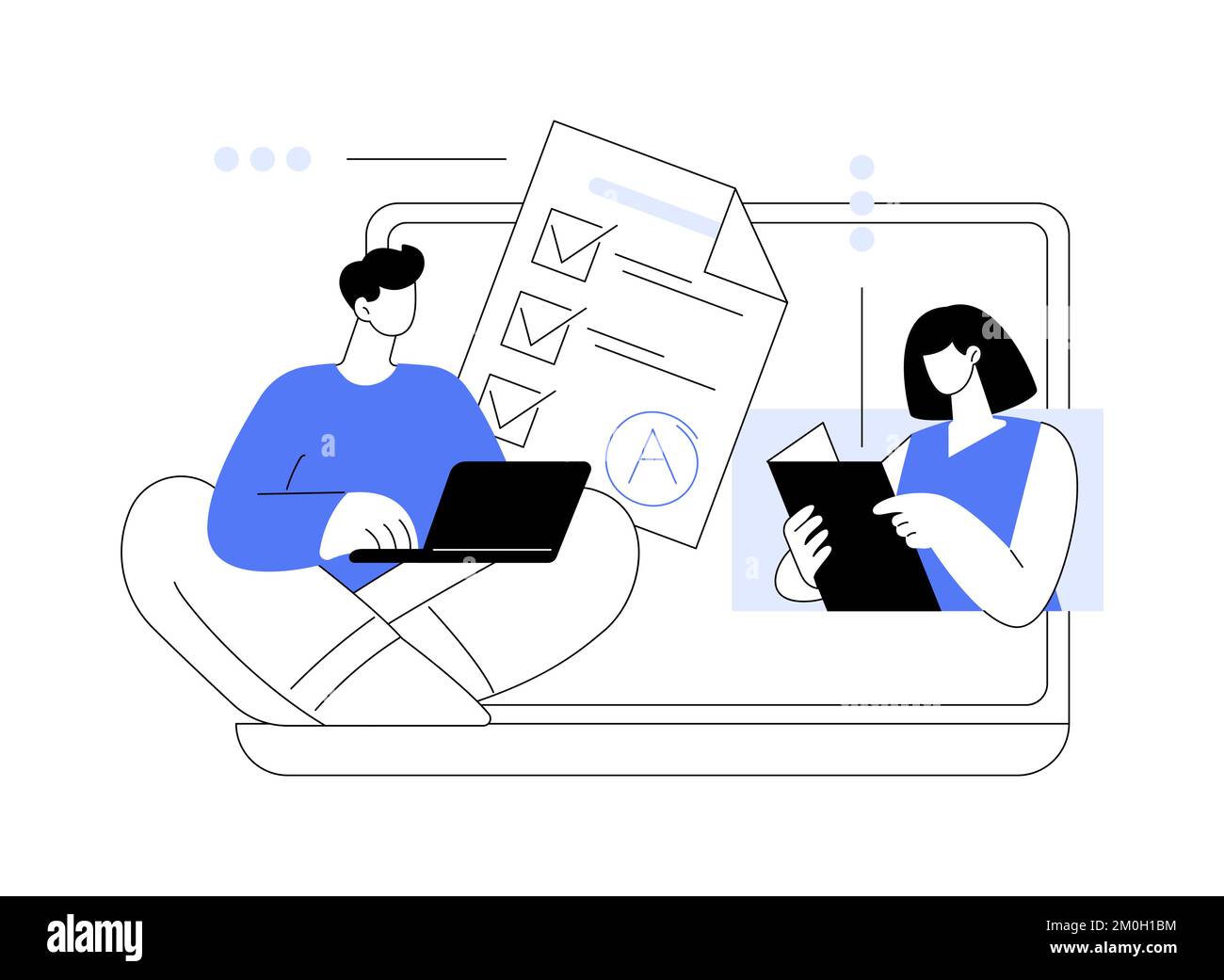 Online tutor abstract concept vector illustration Stock Vector Image ...