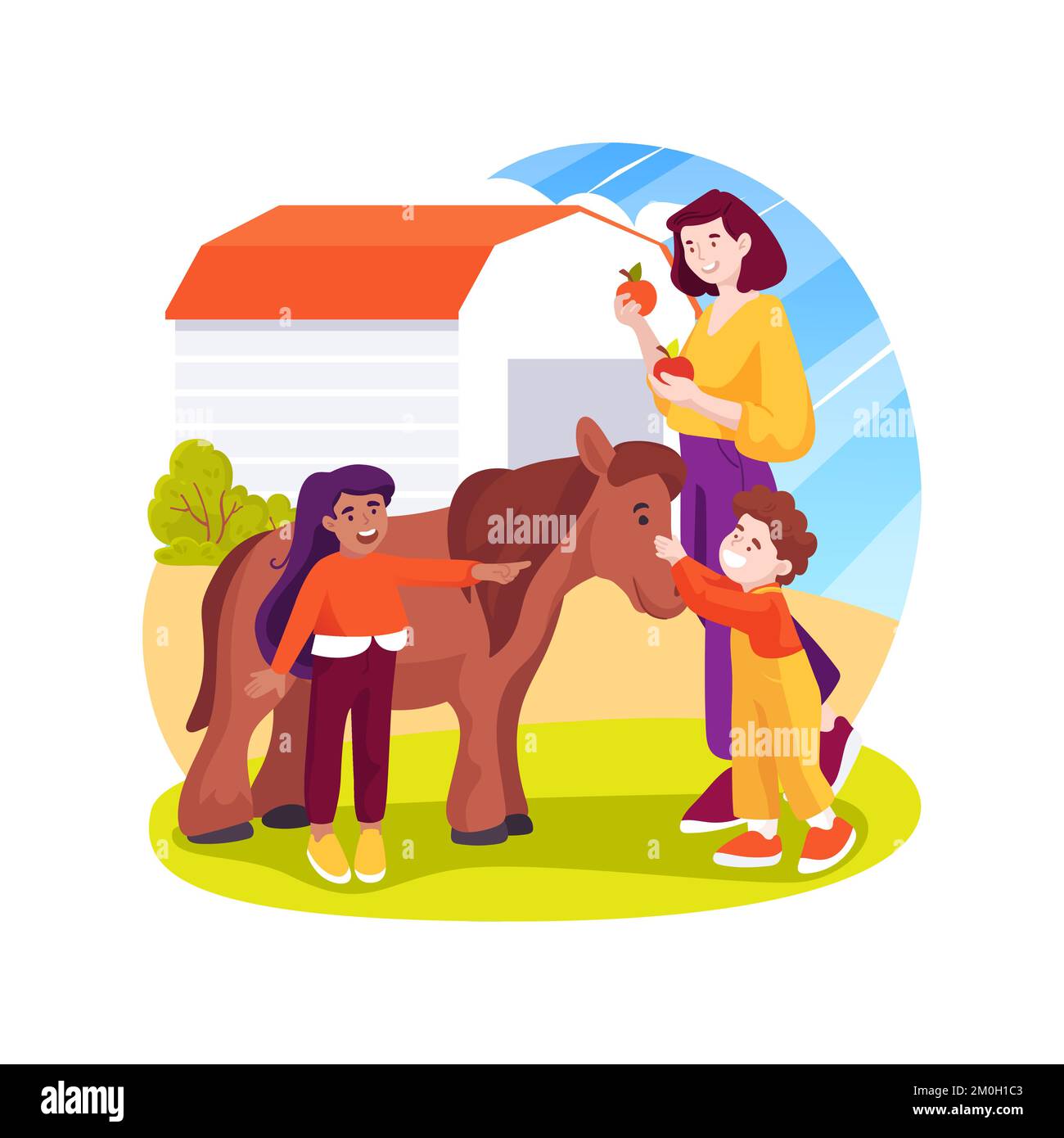 Kids farm visit Stock Vector Images - Alamy
