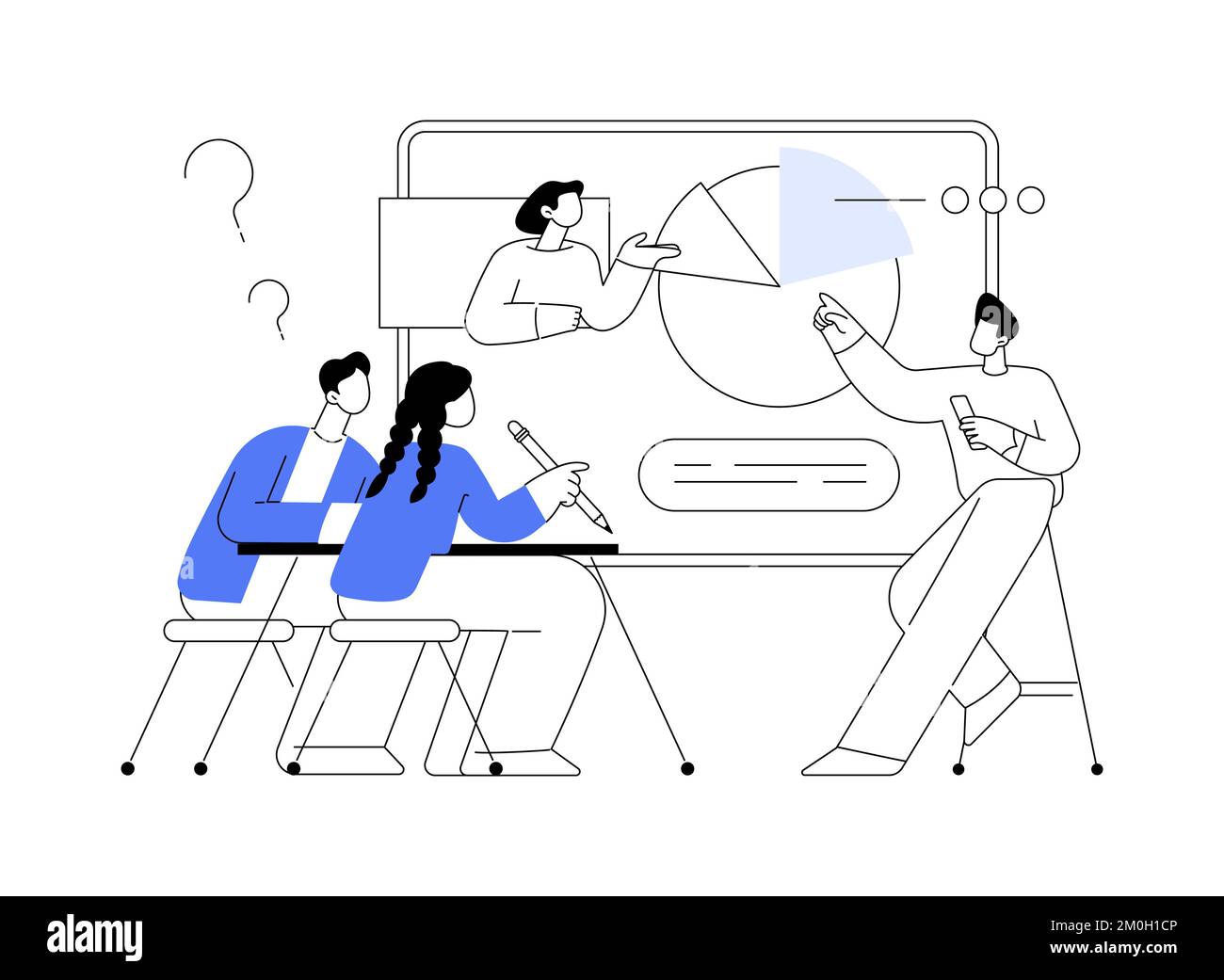 Digital classroom abstract concept vector illustration Stock Vector ...