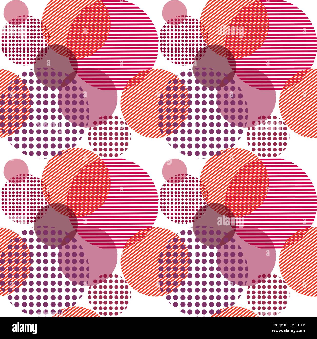 Seamless viva magenta circle seamless pattern, color pantone of 2023 ...