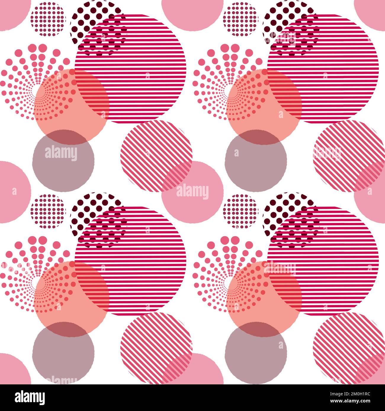 Seamless viva magenta circle seamless pattern, color pantone of 2023 ...