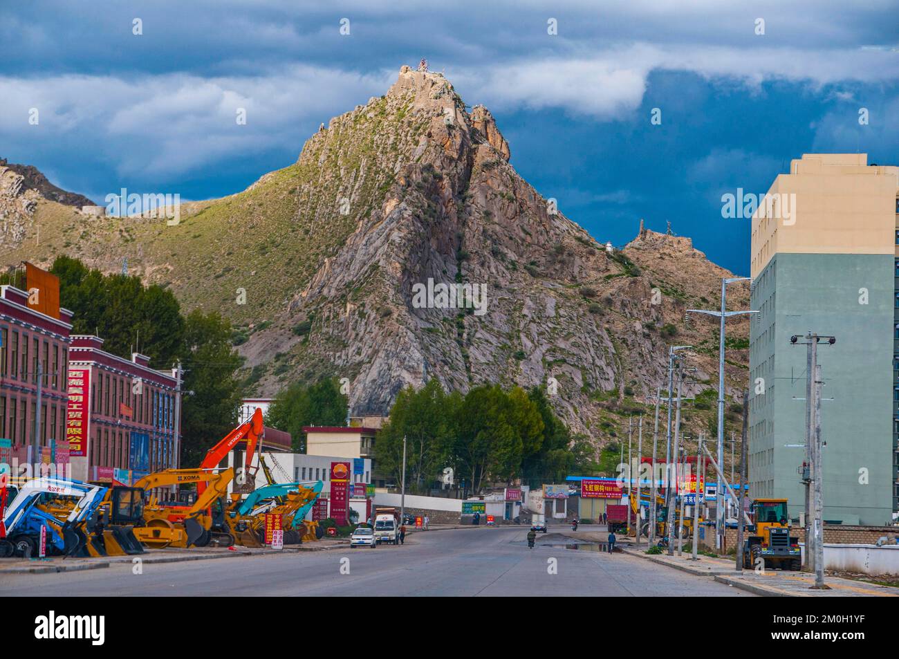 Downtown Lhasa, Tibet, Asia Stock Photo - Alamy