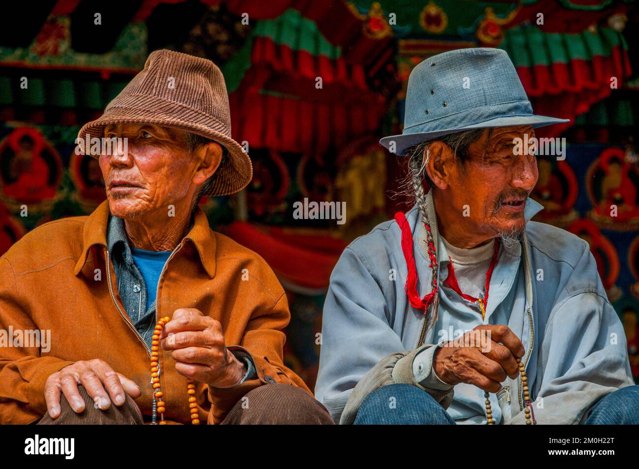 Tibetan pilgrims in Lhasa, Tibet, Asia Stock Photo - Alamy
