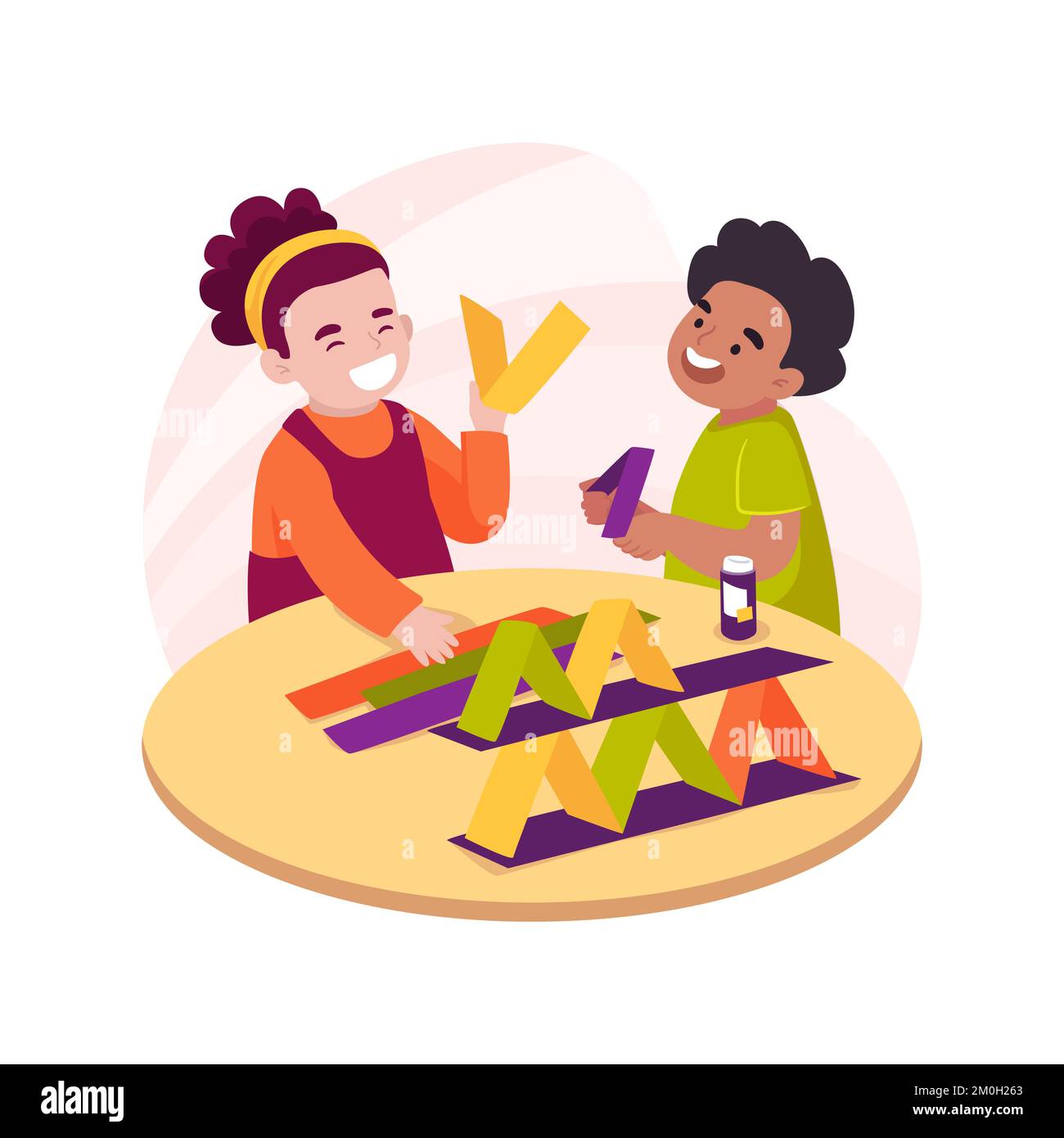 Paper modelling isolated cartoon vector illustration Stock Vector Image ...