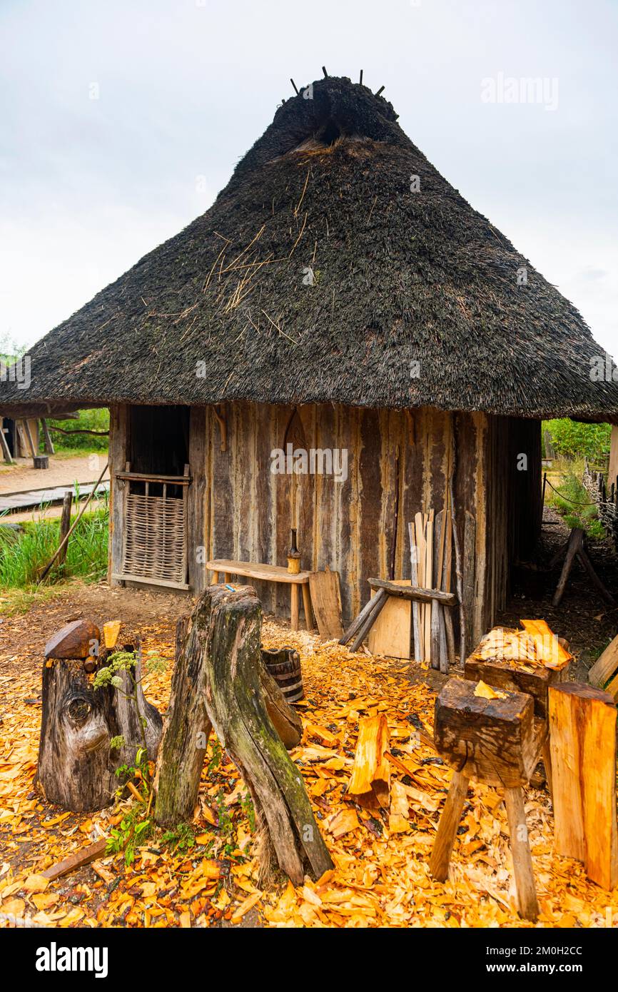 Reconstructed viking village, Unesco world heritage site Hedeby ...