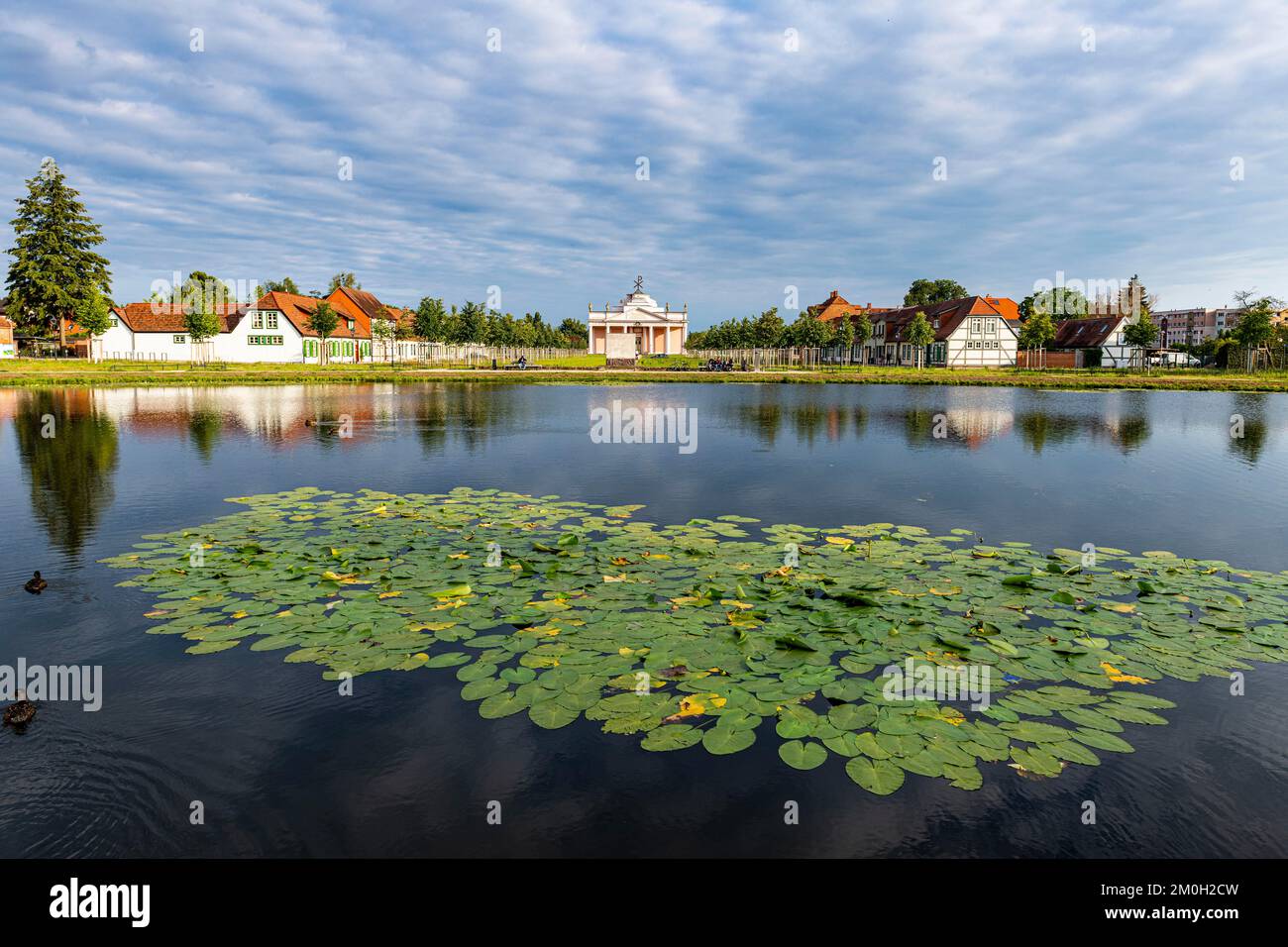 Pond in the gardens of Ludwigslust Palace, Ludwigslust, Germany, Europe ...