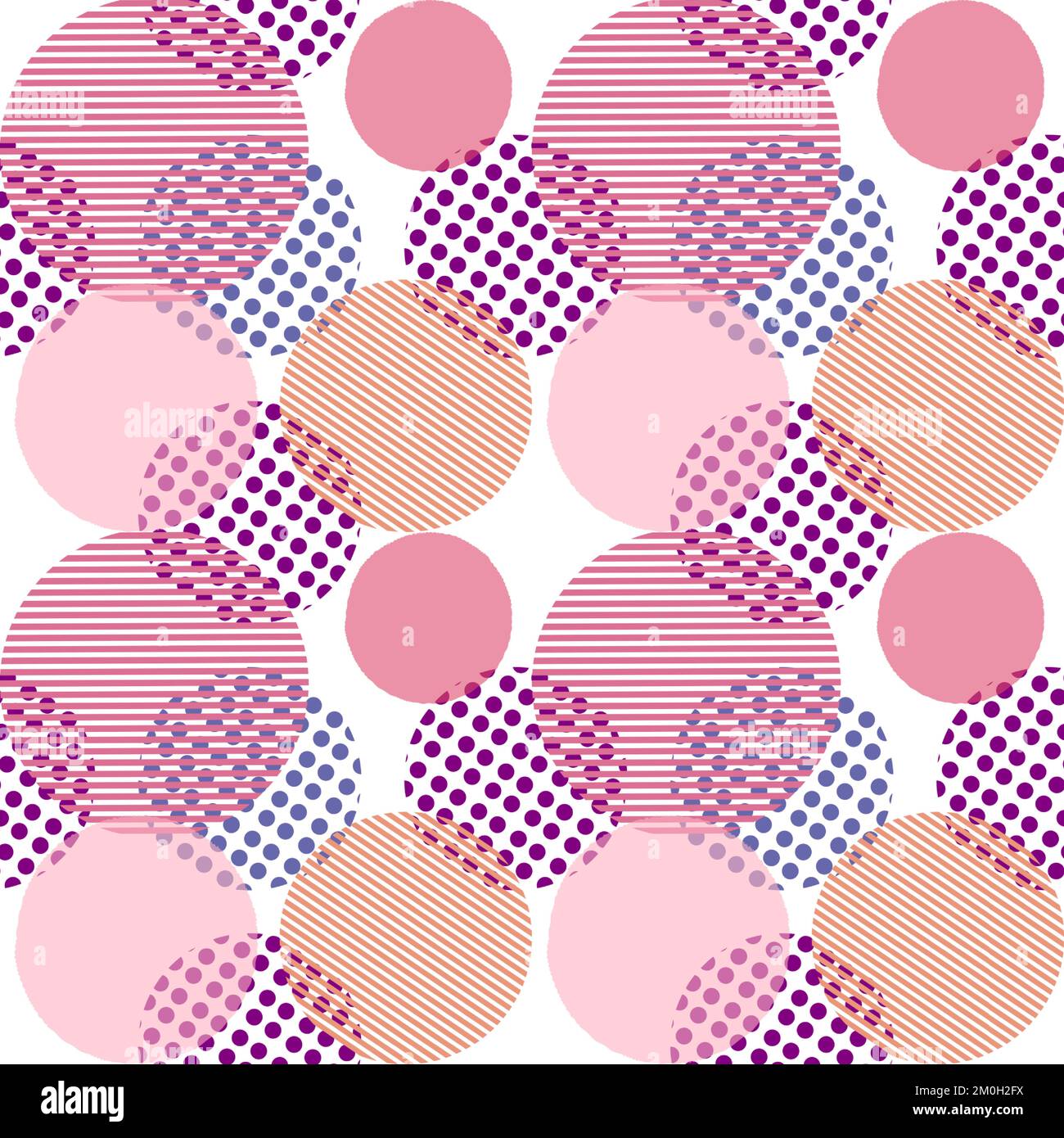 Seamless viva magenta circle seamless pattern, color pantone of 2023 ...