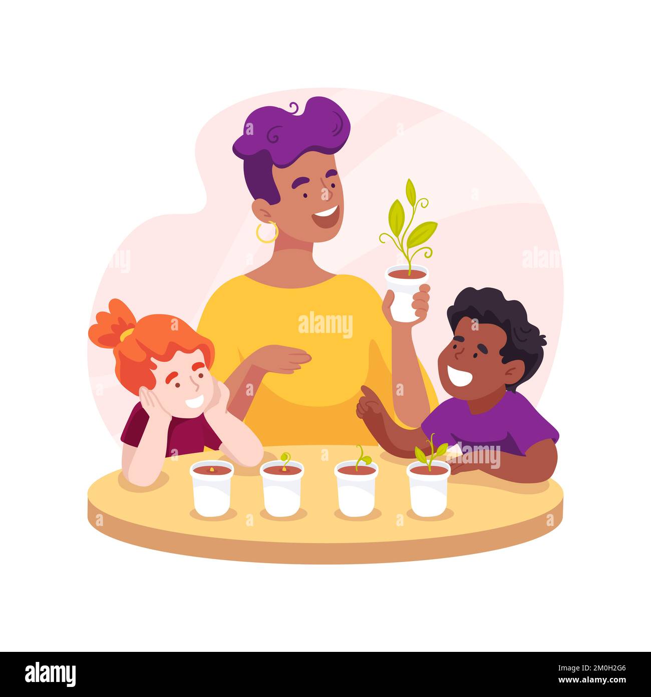 Growing seeds isolated cartoon vector illustration Stock Vector Image ...