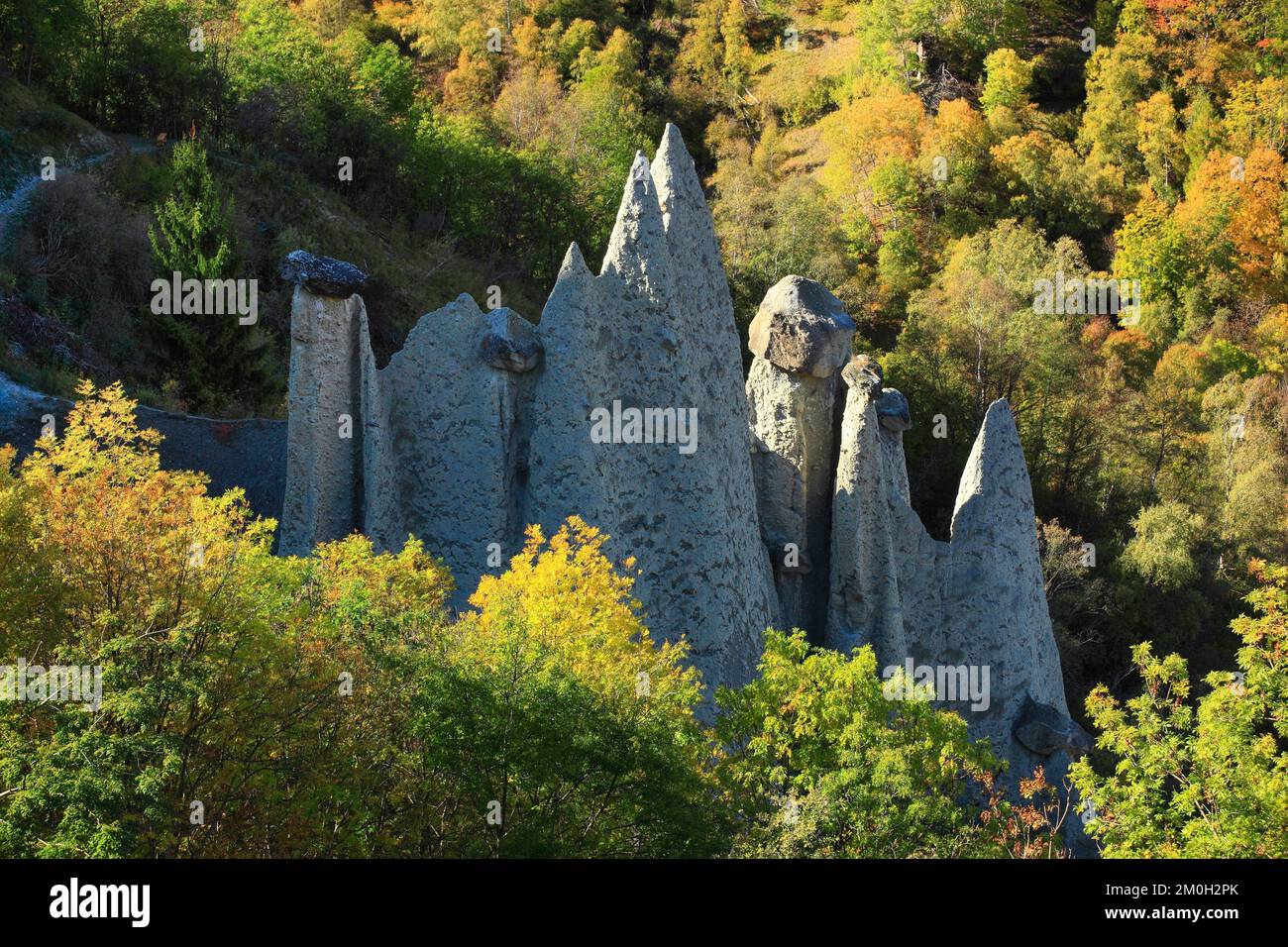 Earth pyramids of Euseigne, Switzerland, Europe Stock Photo - Alamy