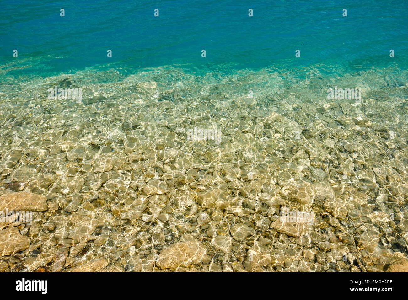 Fascinating play of colours and shapes of the clear water of Lake Walen ...
