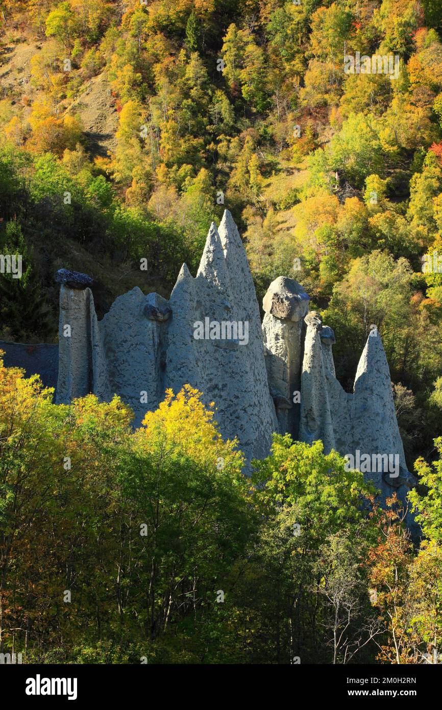 Earth pyramids of Euseigne, Switzerland, Europe Stock Photo - Alamy