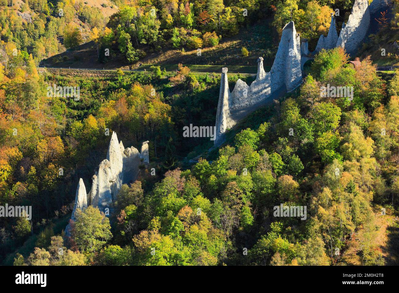 Earth pyramids of Euseigne, Switzerland, Europe Stock Photo - Alamy